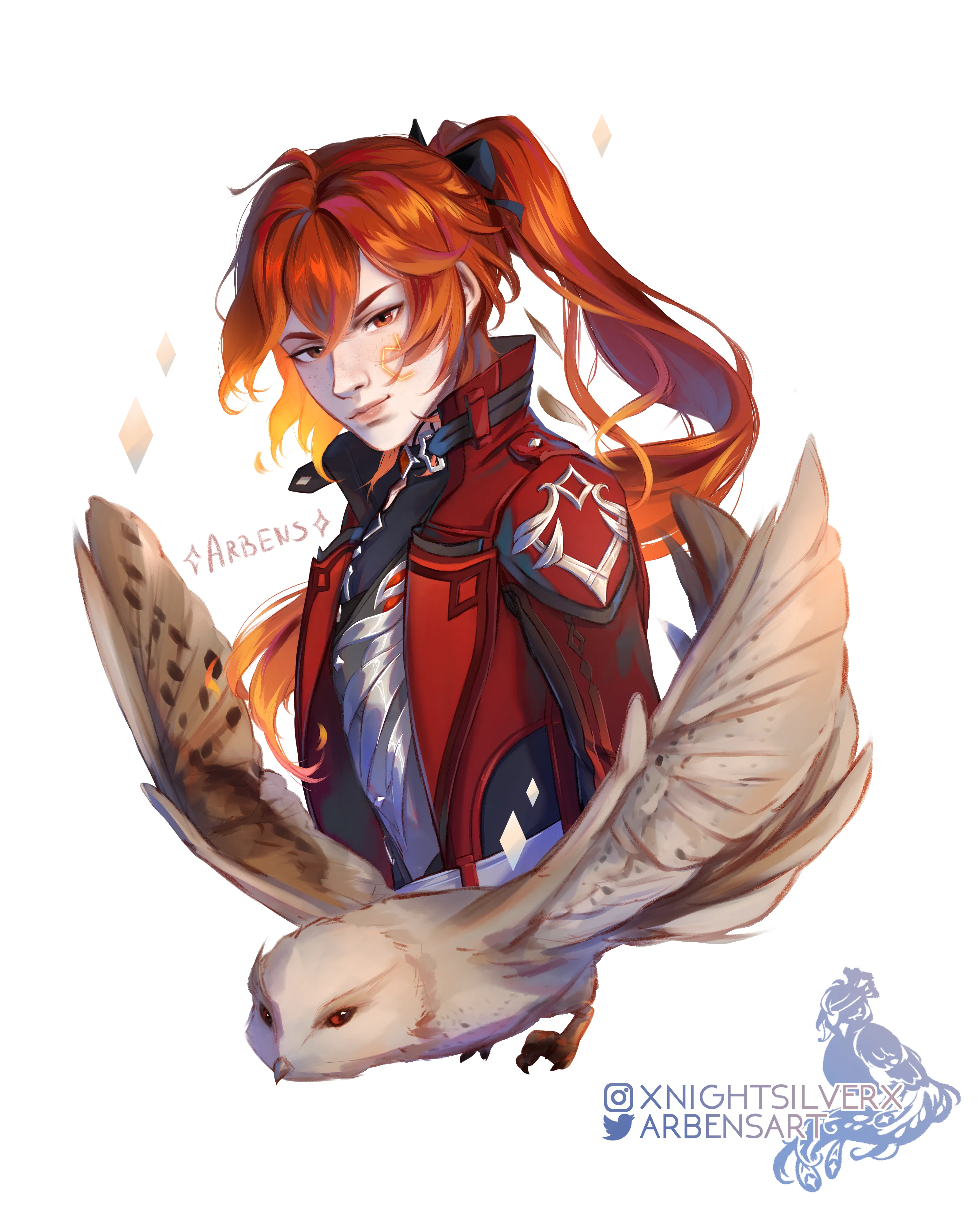 🦉 "Owl" - Diluc Fanart Genshin Impact | HoYoLAB