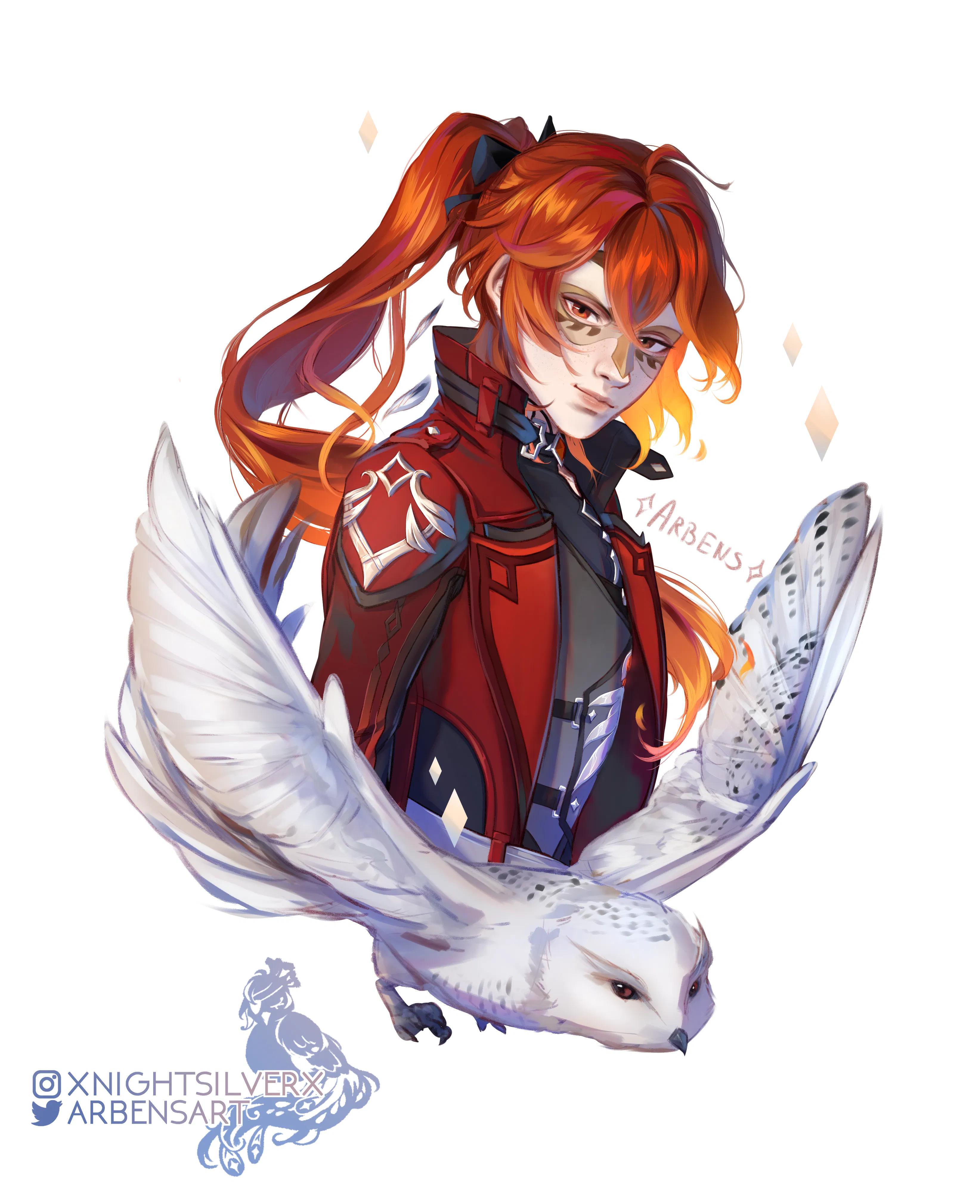 🦉 "Owl" - Diluc Fanart Genshin Impact | HoYoLAB
