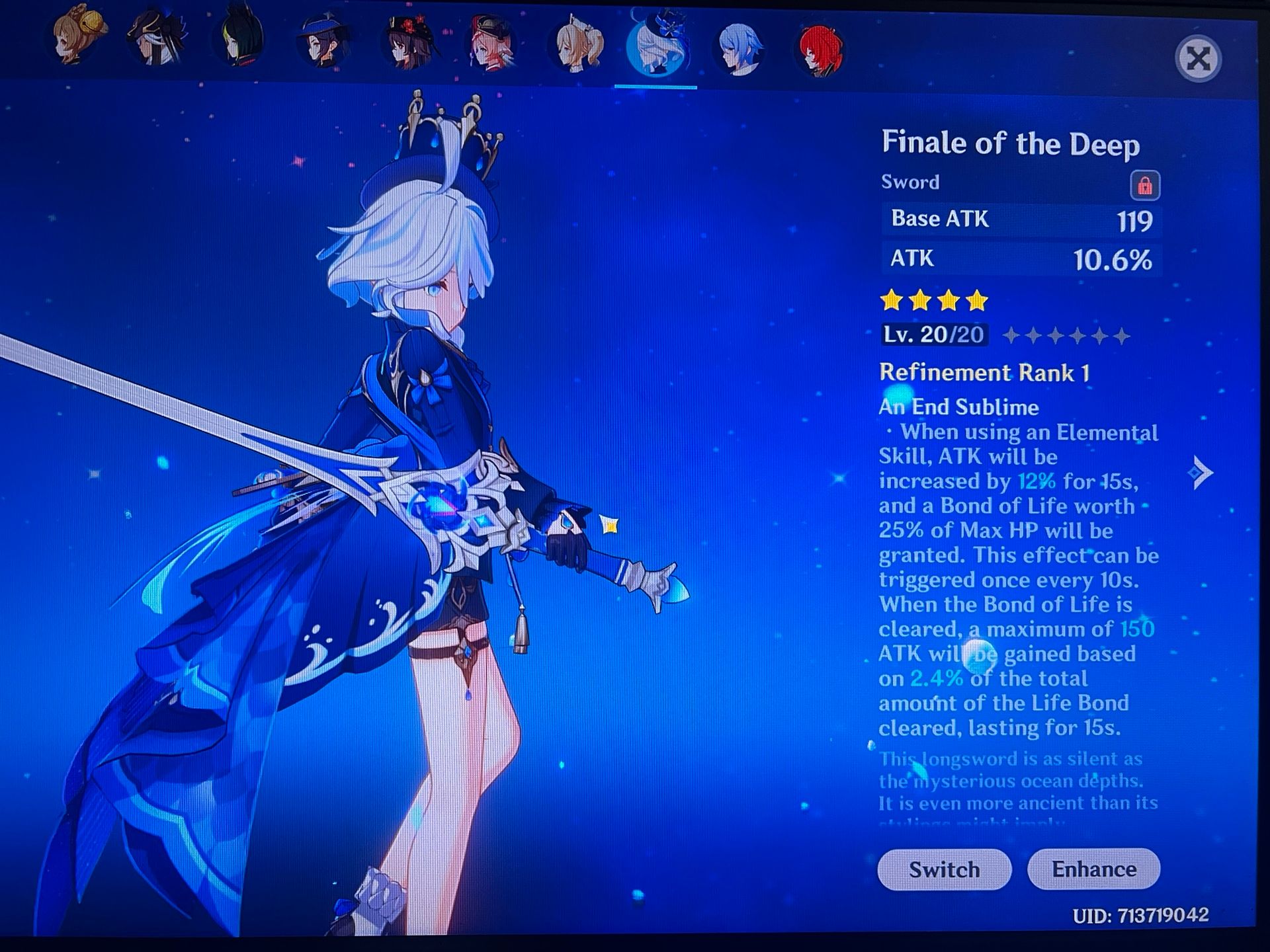 Sword glows on furina only Genshin Impact | HoYoLAB