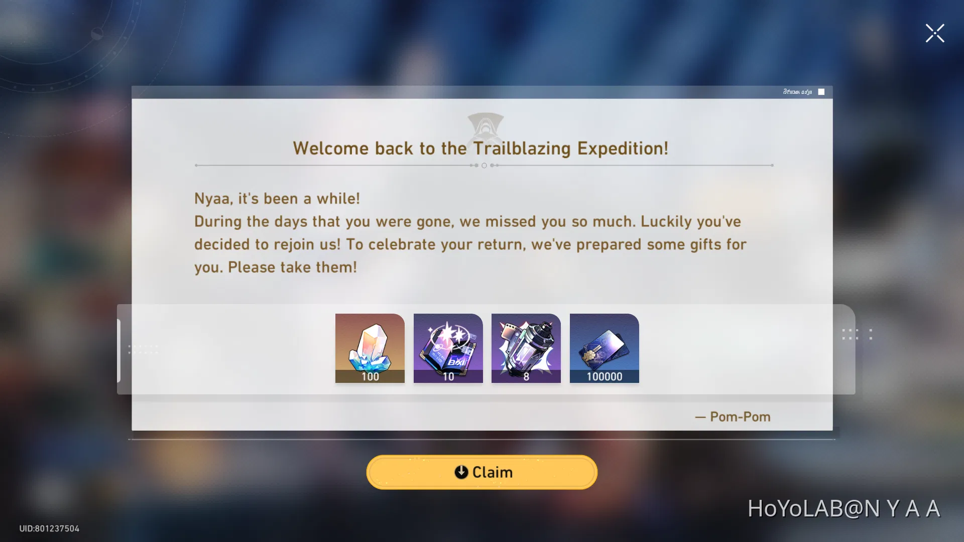 Welcome back cheater Honkai: Star Rail | HoYoLAB