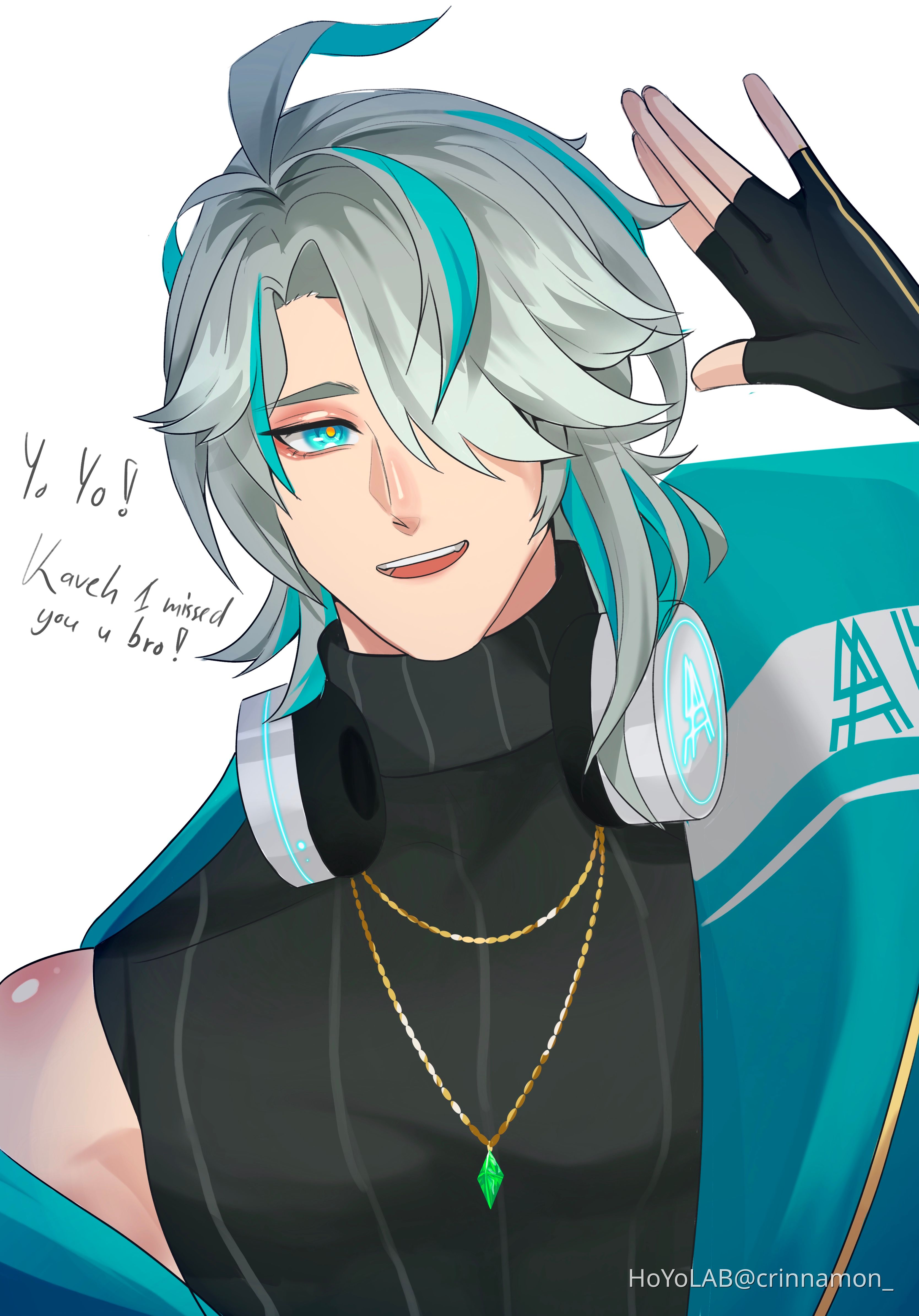 Alhaitham x Kaveh except if they were in HSR - greeting his best ...