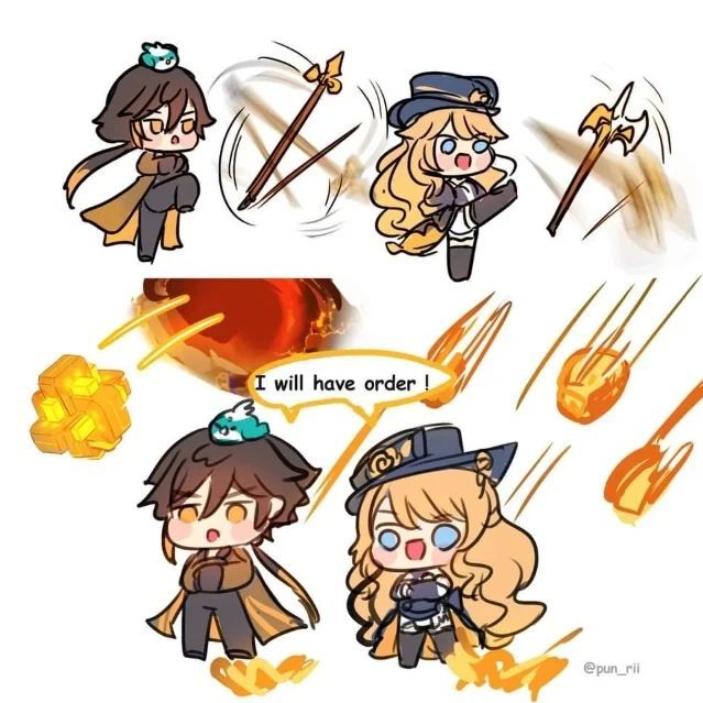 zhongli and naviya Genshin Impact | HoYoLAB