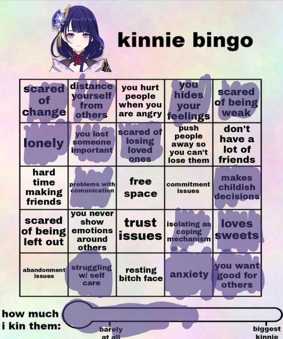 More Kin Bingo~~~~ Ft. Ei Genshin Impact | HoYoLAB