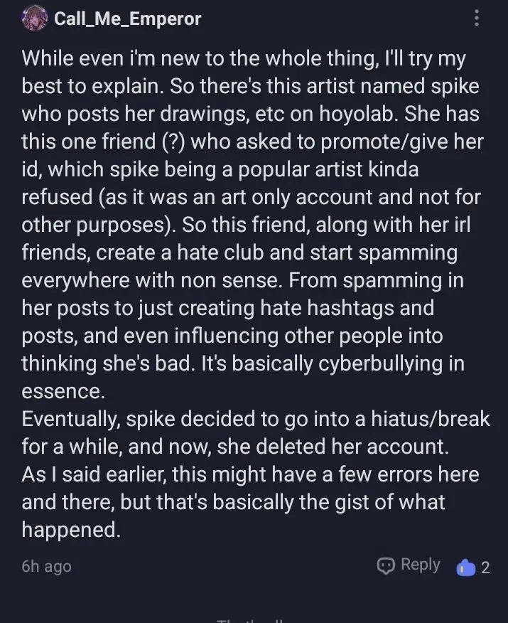 Spike 007 🥲 bye | HoYoLAB