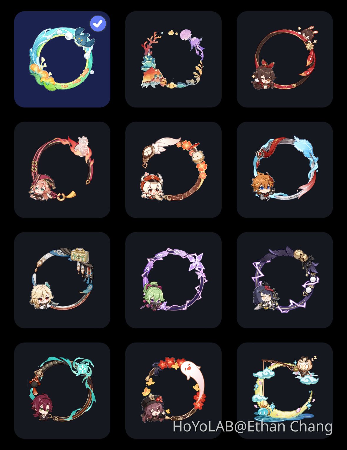 I hope you all got these Avatar Frames | HoYoLAB