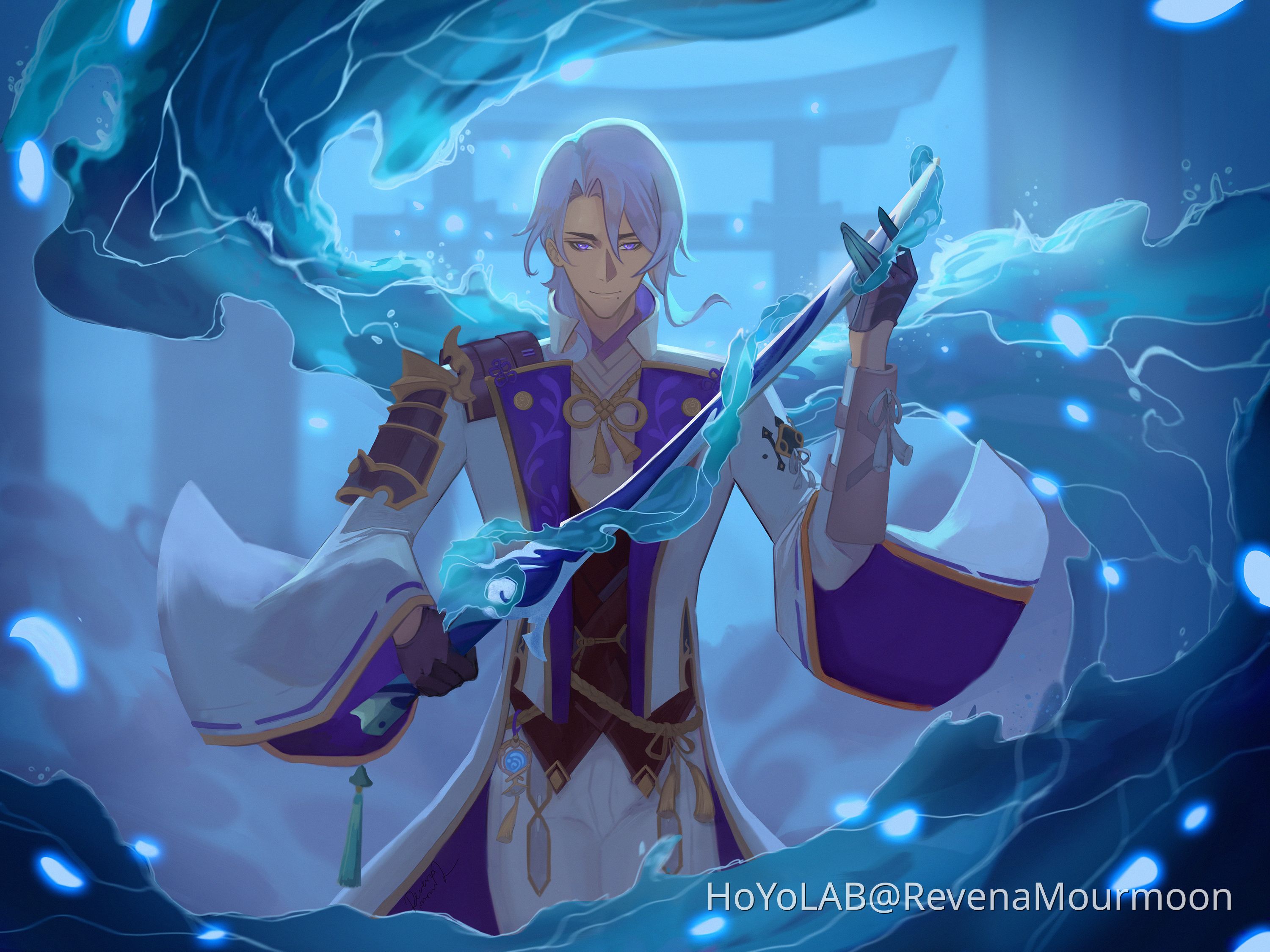 Kamisato Ayato fanart Genshin Impact | HoYoLAB