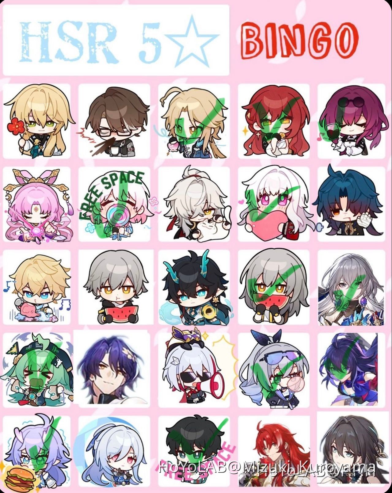 HSR 5 star bingo Honkai: Star Rail | HoYoLAB