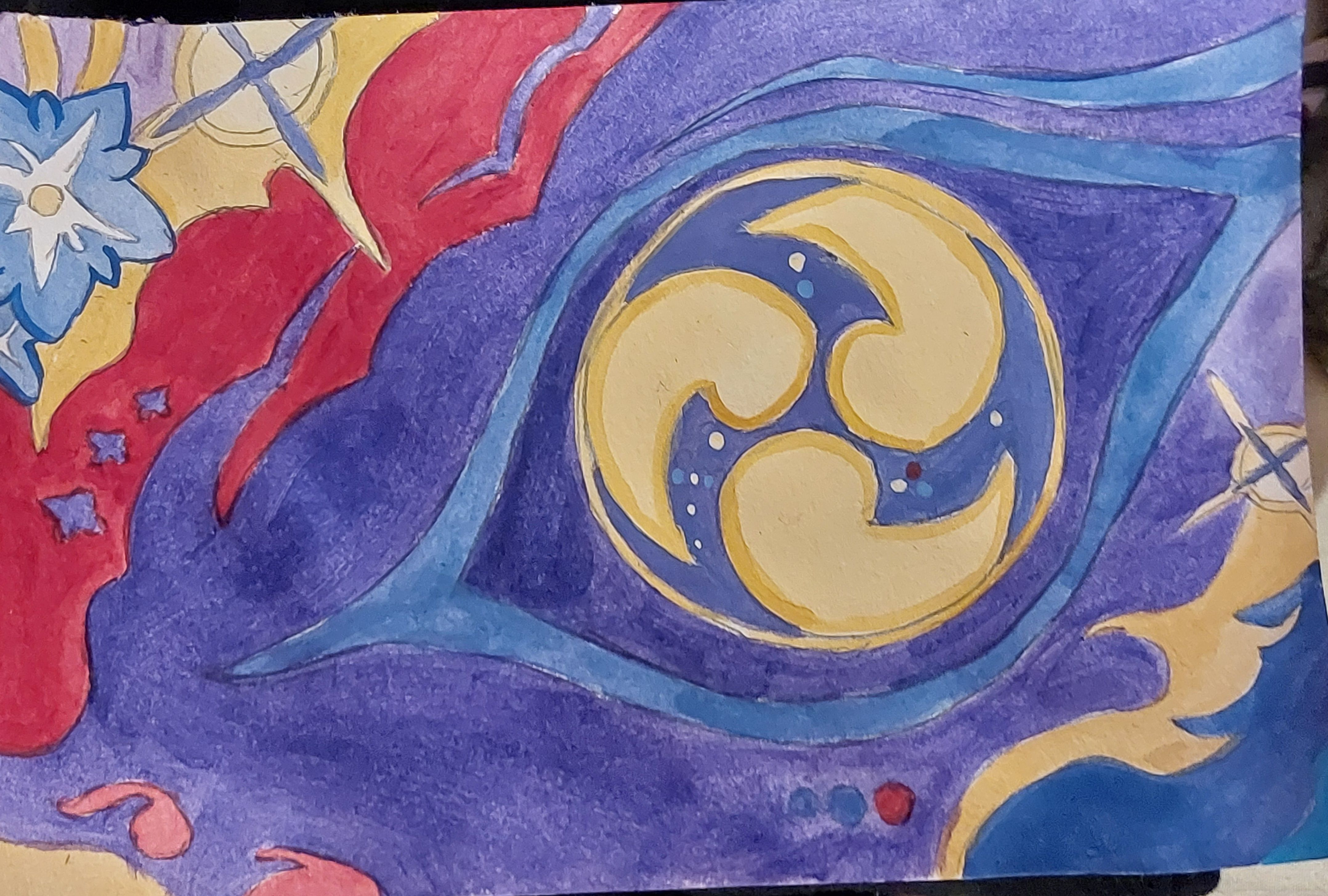 Raiden Shogun namecard paiting Genshin Impact | HoYoLAB