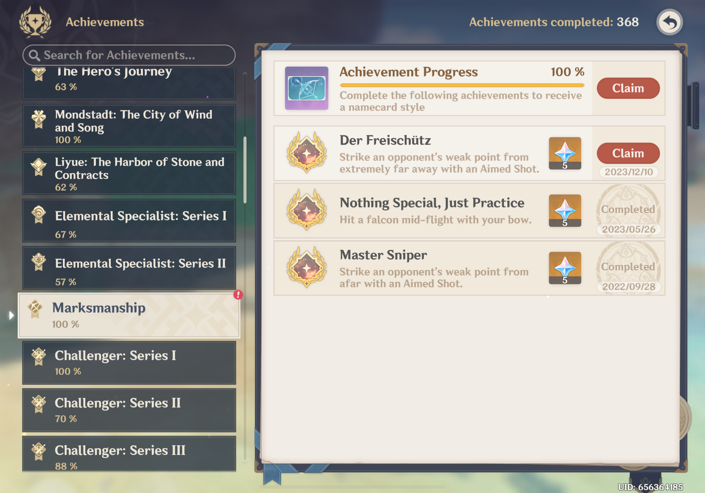 Accomplishments for today :) Genshin Impact | HoYoLAB