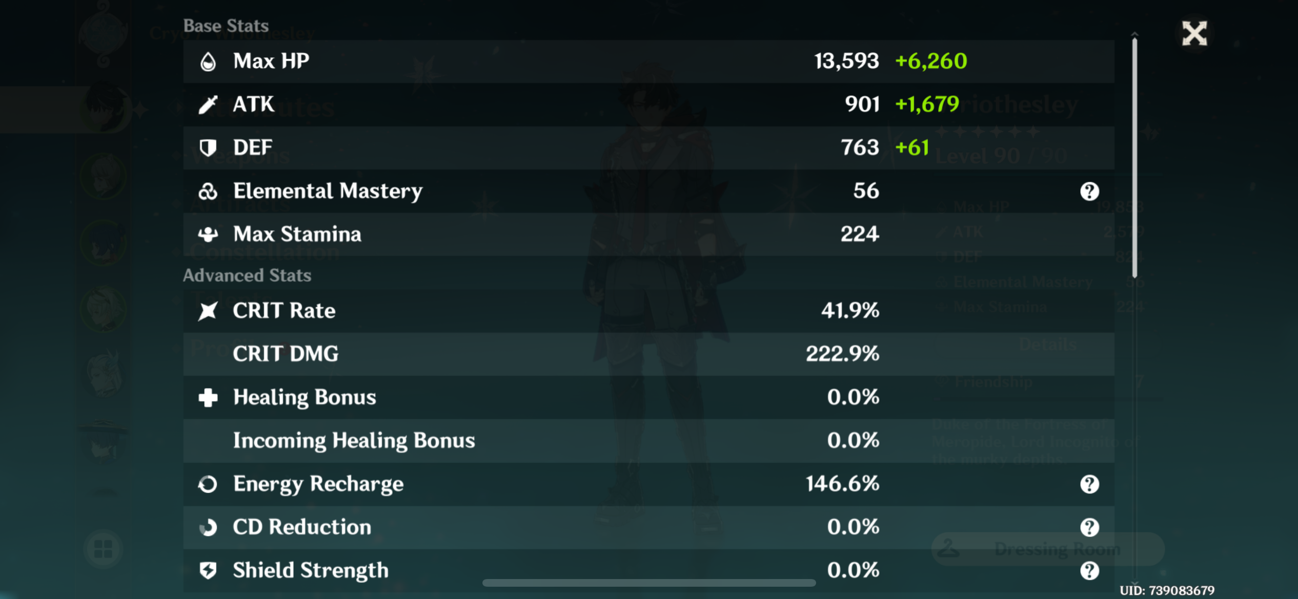 my current wriothesley build. how is it and what should I change ...