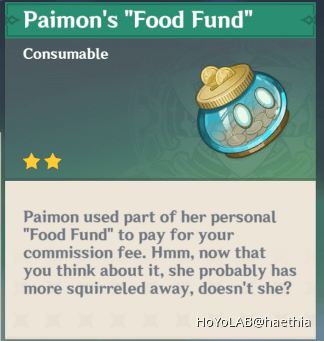 Painmon's "Food Fund" Genshin Impact | HoYoLAB
