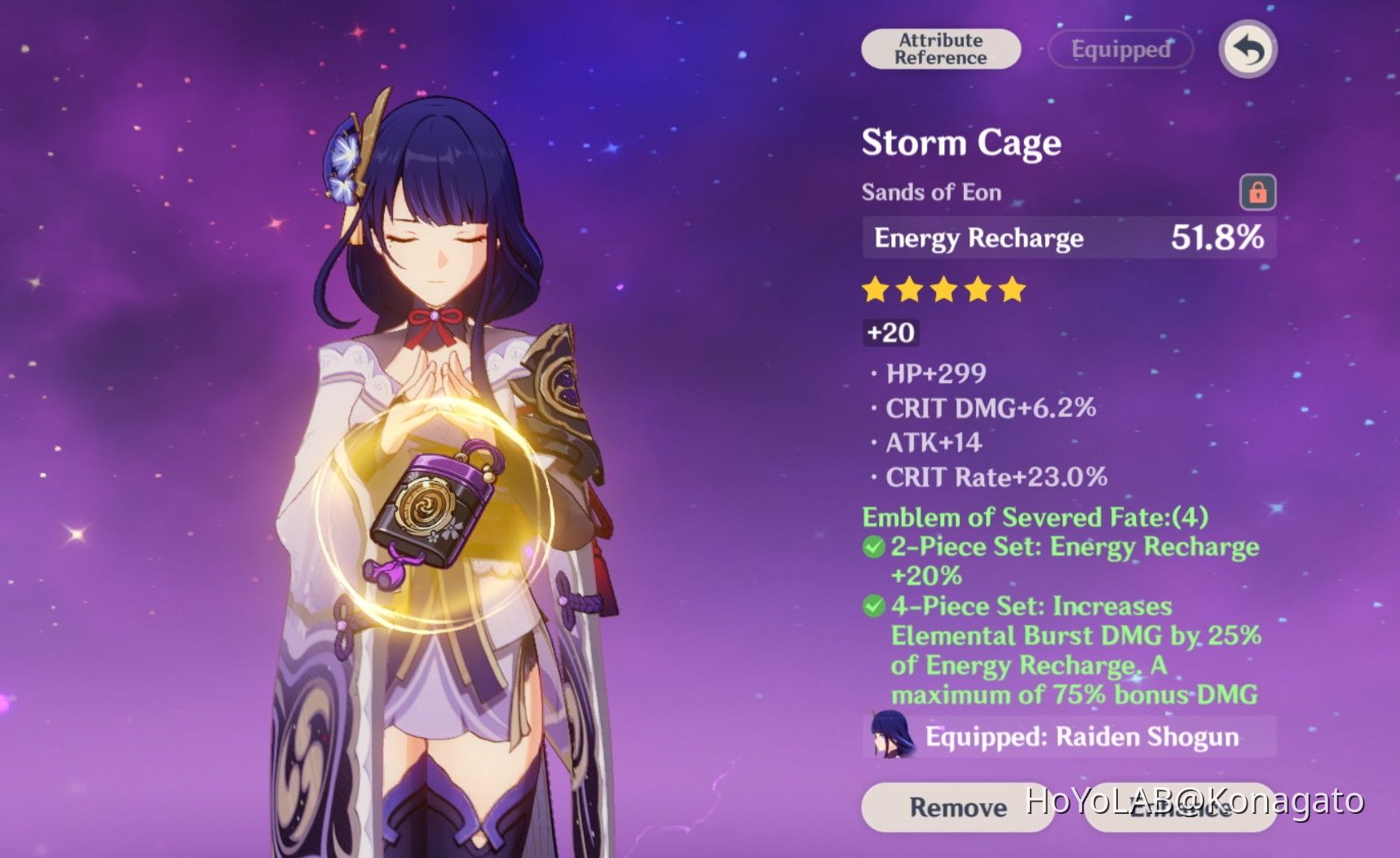 your ER sands on your Raiden. Genshin Impact | HoYoLAB