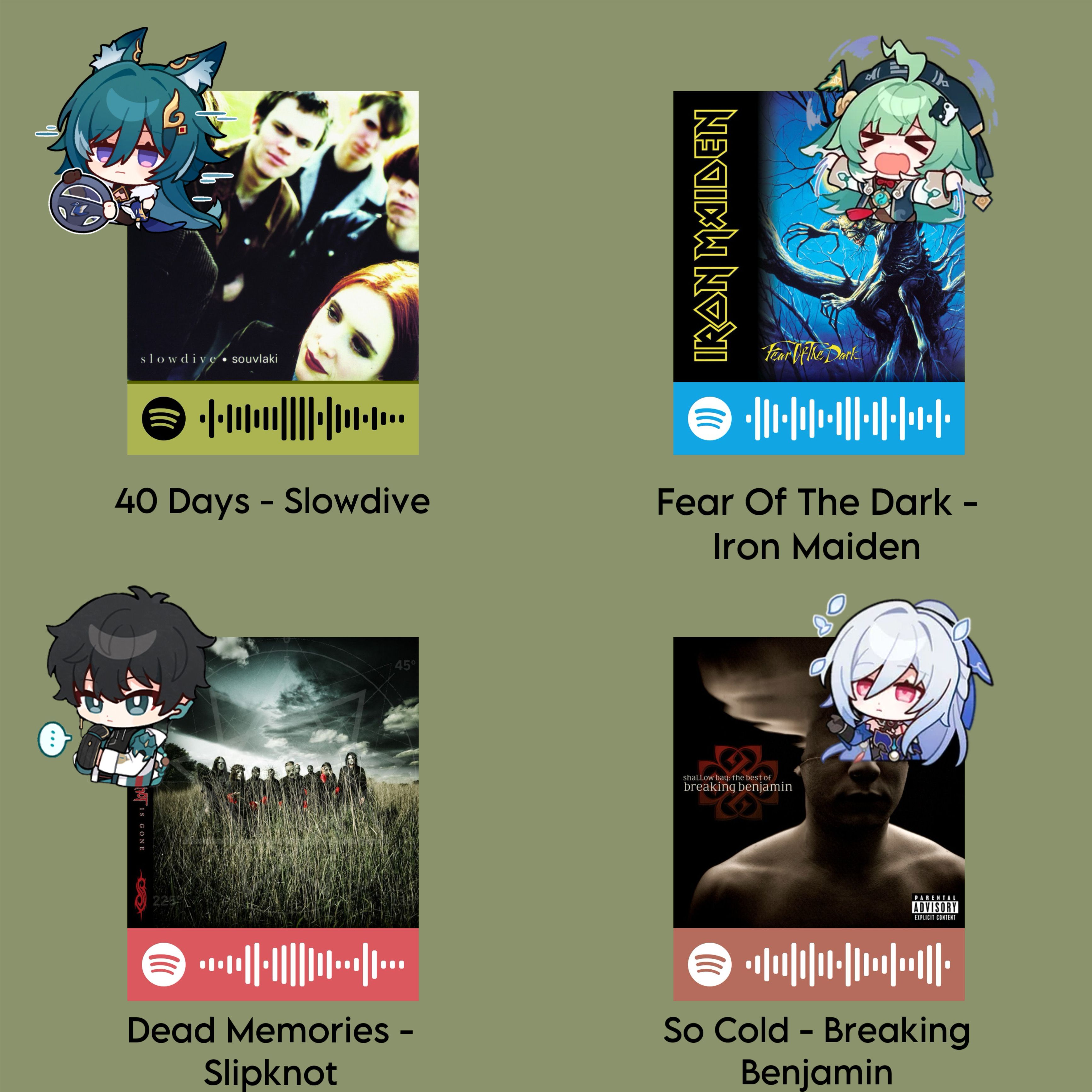 Songs I think would fit HSR characters as an alternative rock/metal fan ...