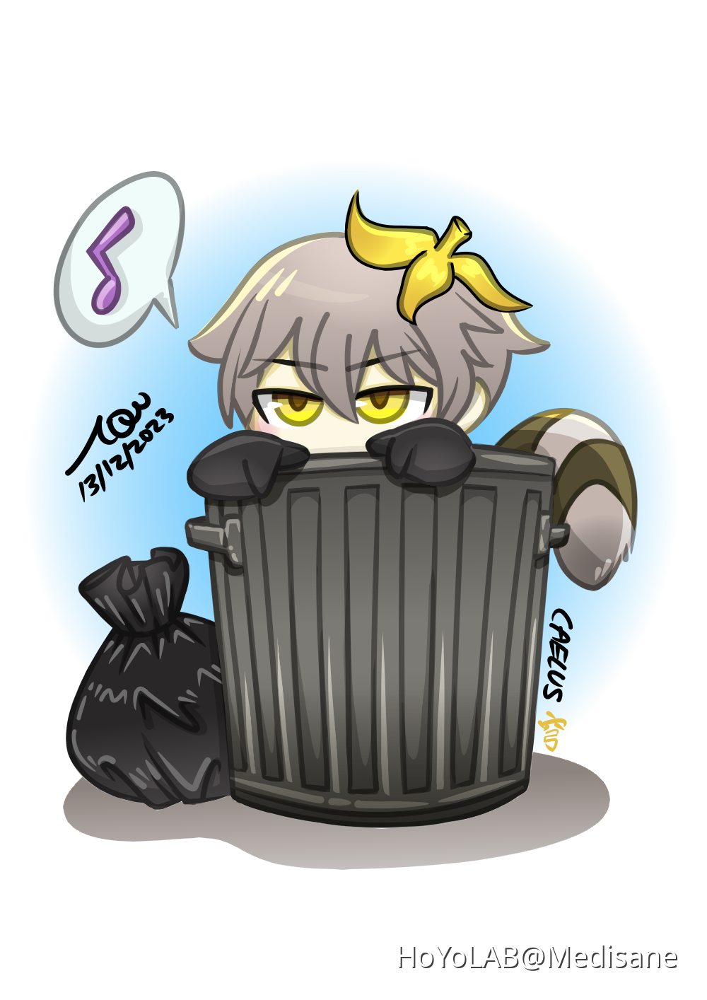 Bored at work so completed chibi Trailblazers (Caelus & Stelle) in ...