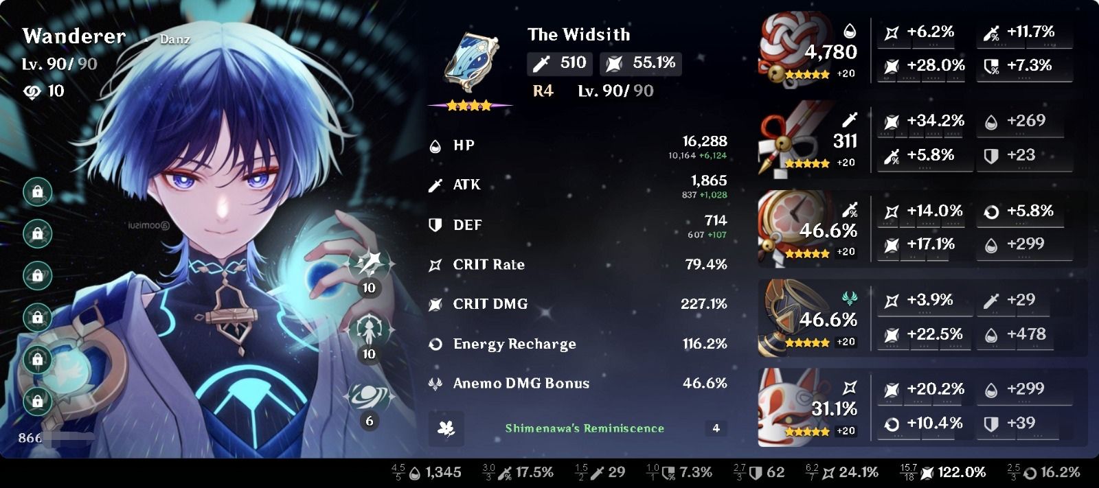 my wanderer build after a year of farming (and pain) Genshin Impact ...