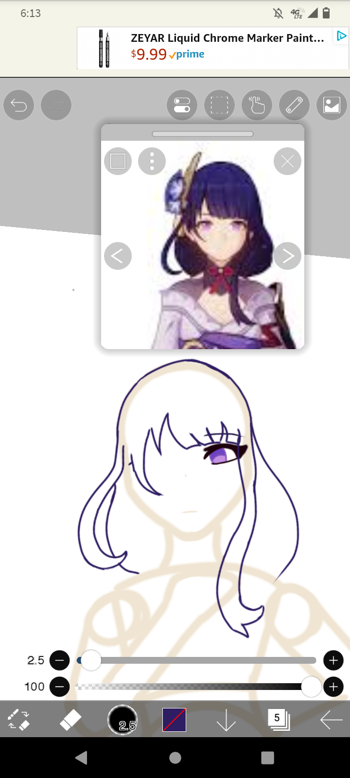 Raiden Shogun drawing (Part 1) Genshin Impact | HoYoLAB