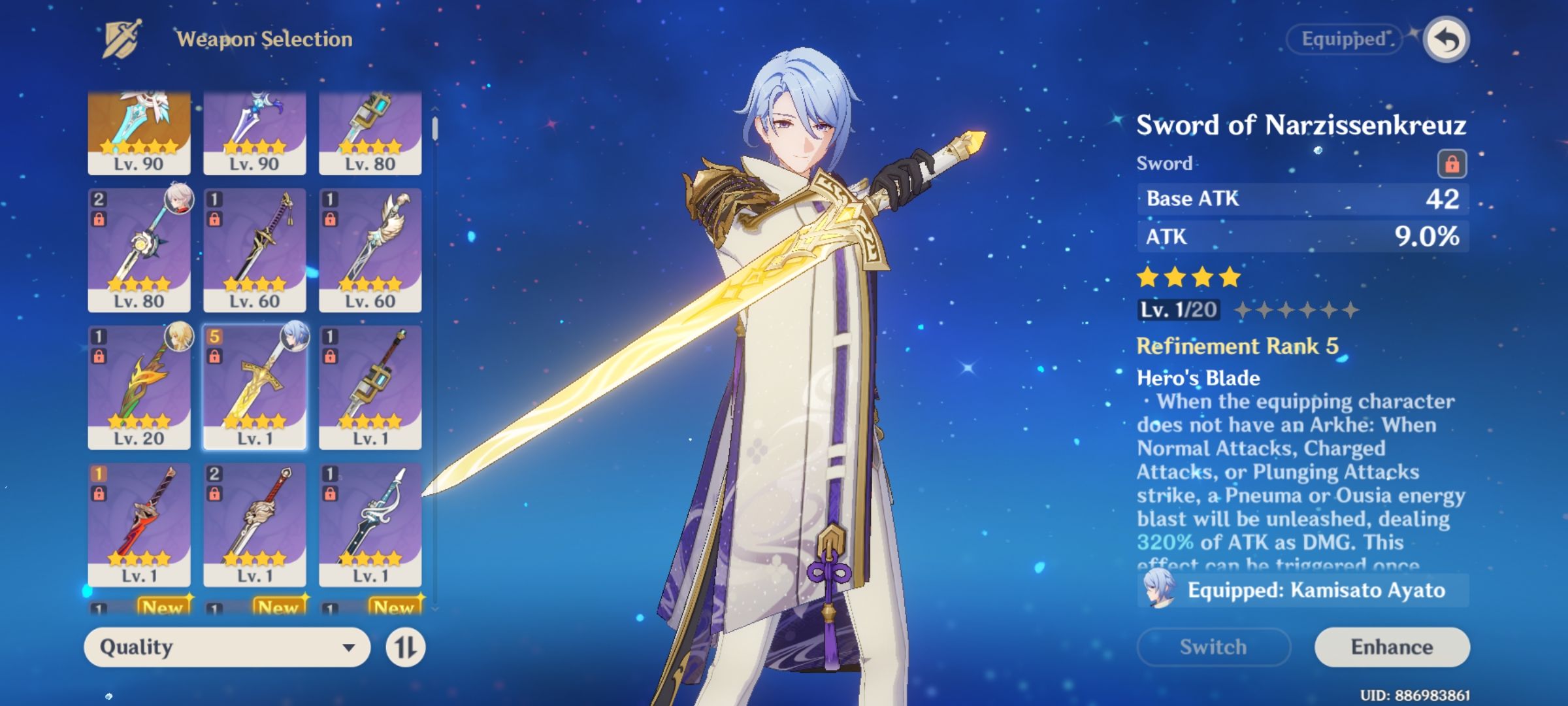 Suggest me a good f2p weapon for ayato! Genshin Impact | HoYoLAB