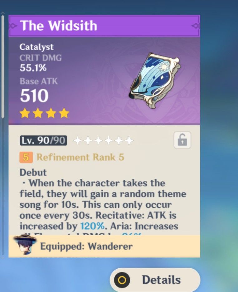 is the widsith good for wanderer Genshin Impact | HoYoLAB