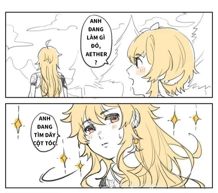 Khi Aether làm mất dây buộc tóc =))) Genshin Impact | HoYoLAB
