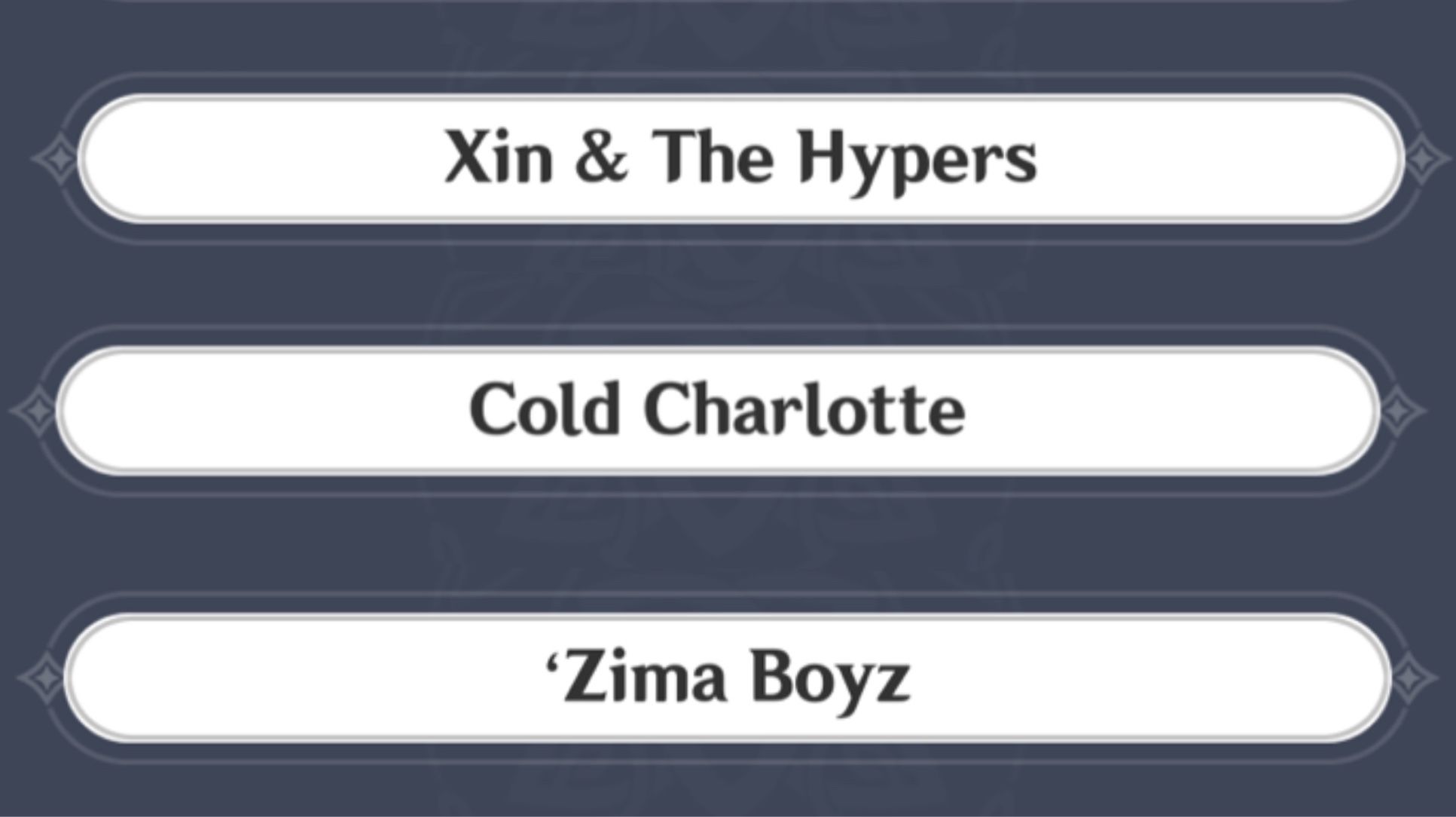 Who else names their team as if they were a band? Genshin Impact | HoYoLAB