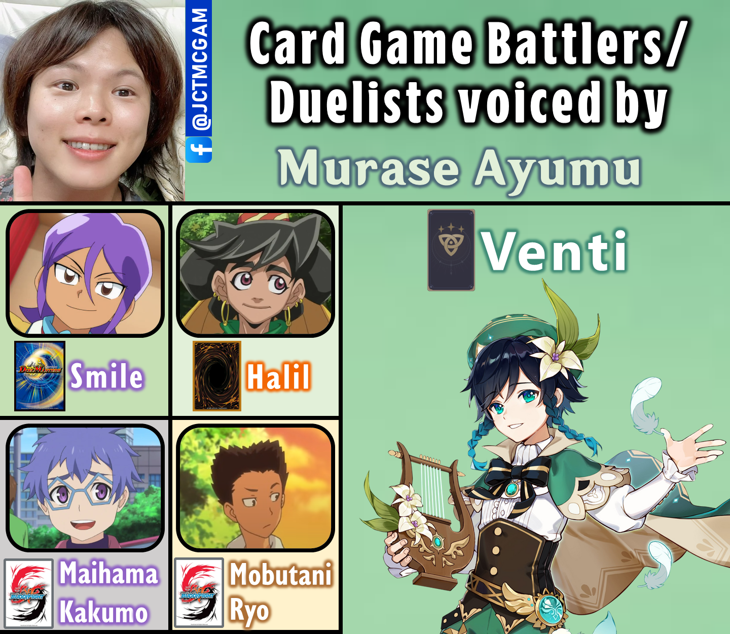 Happy birthday, Murase Ayumu - Venti's seiyuu Genshin Impact | HoYoLAB