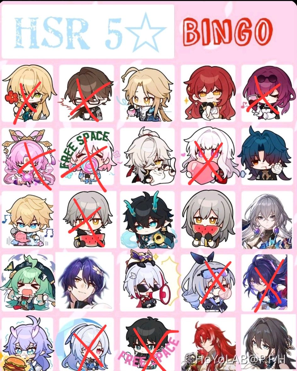 HSR 5 star bingo, My take. Honkai: Star Rail | HoYoLAB