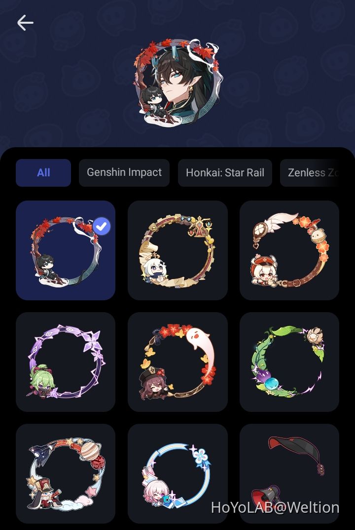 2 limited time use PFP avatar frames | HoYoLAB