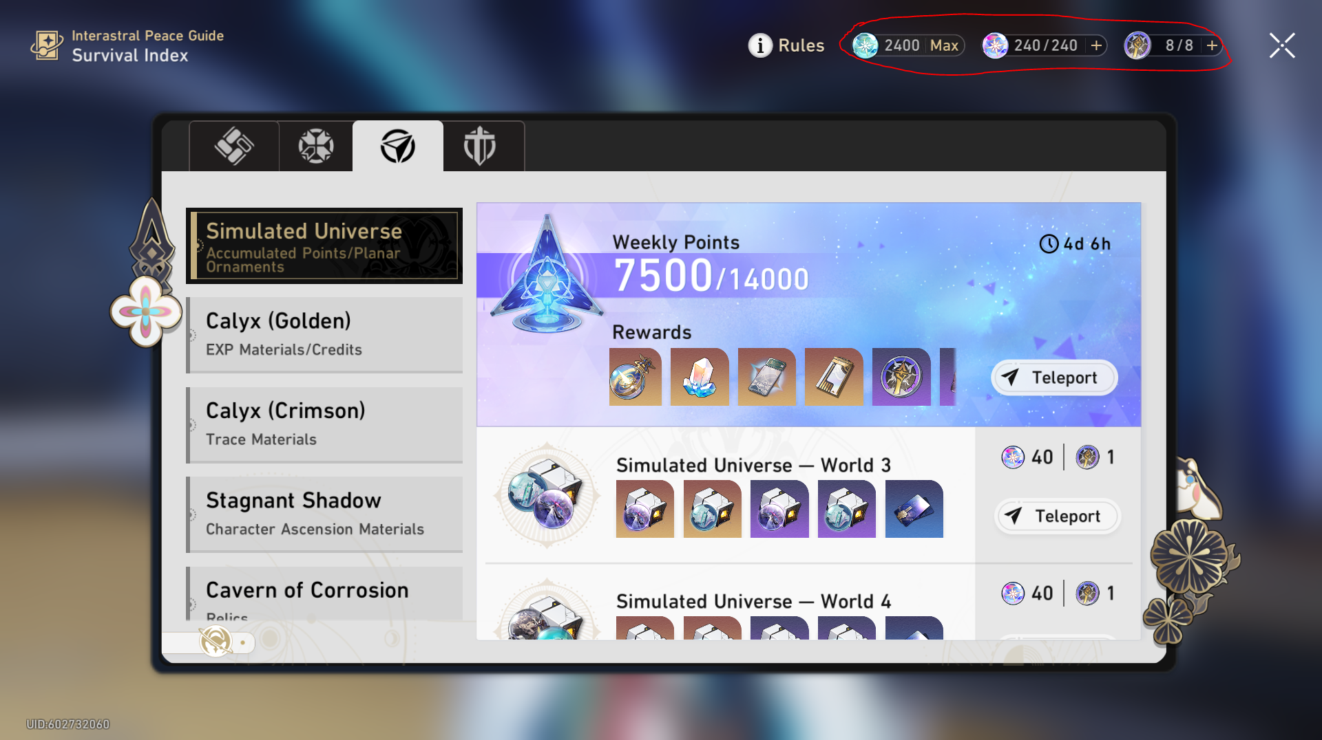 I finally got max reserved trailblaze power (it only took a few months ...