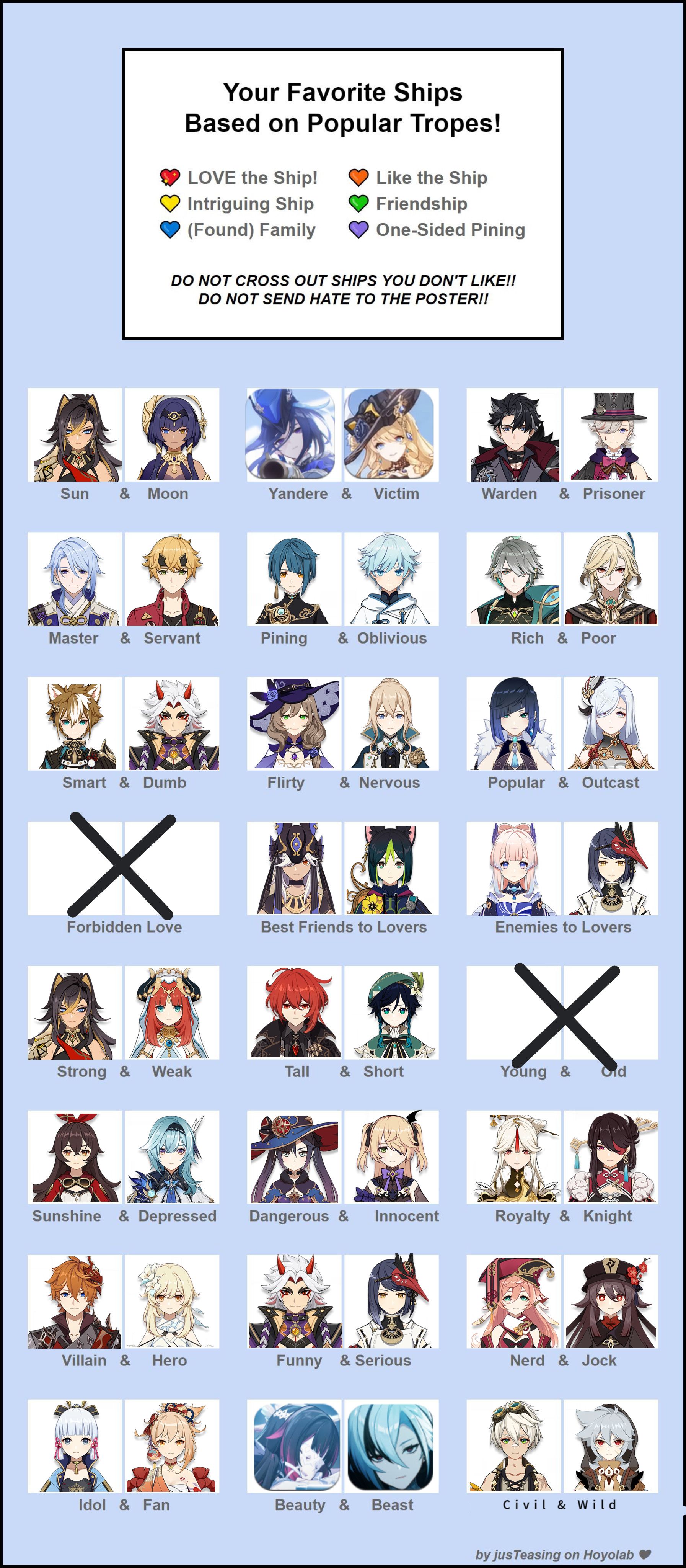 Rate my ships 🫡 Genshin Impact | HoYoLAB