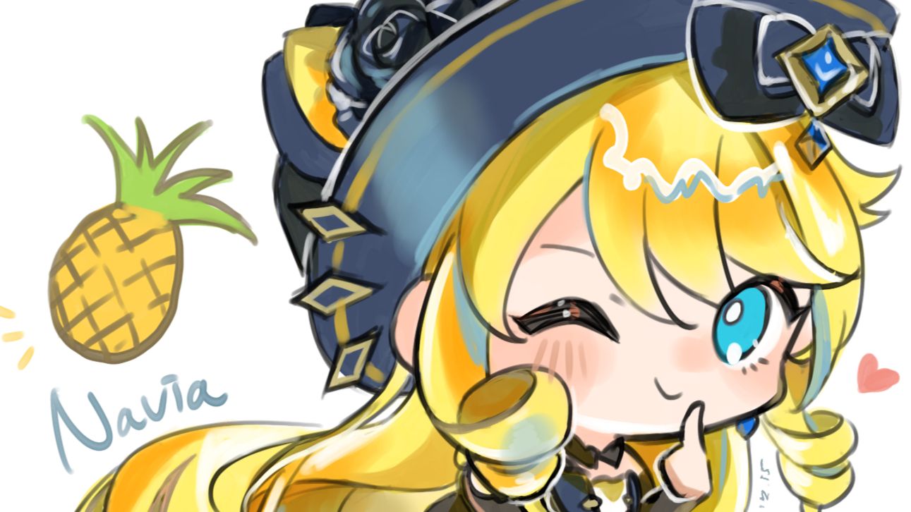 【Genshin Impact 】"Navia" means a type of pineapple, is that why she's ...