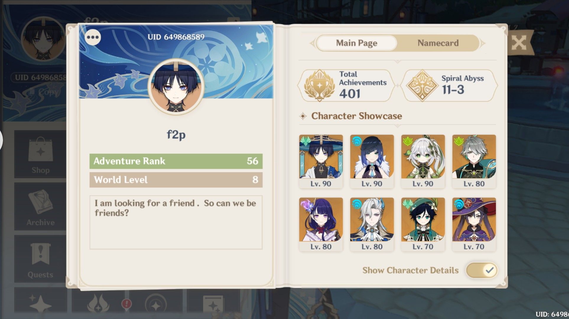 Profile Genshin Impact | HoYoLAB