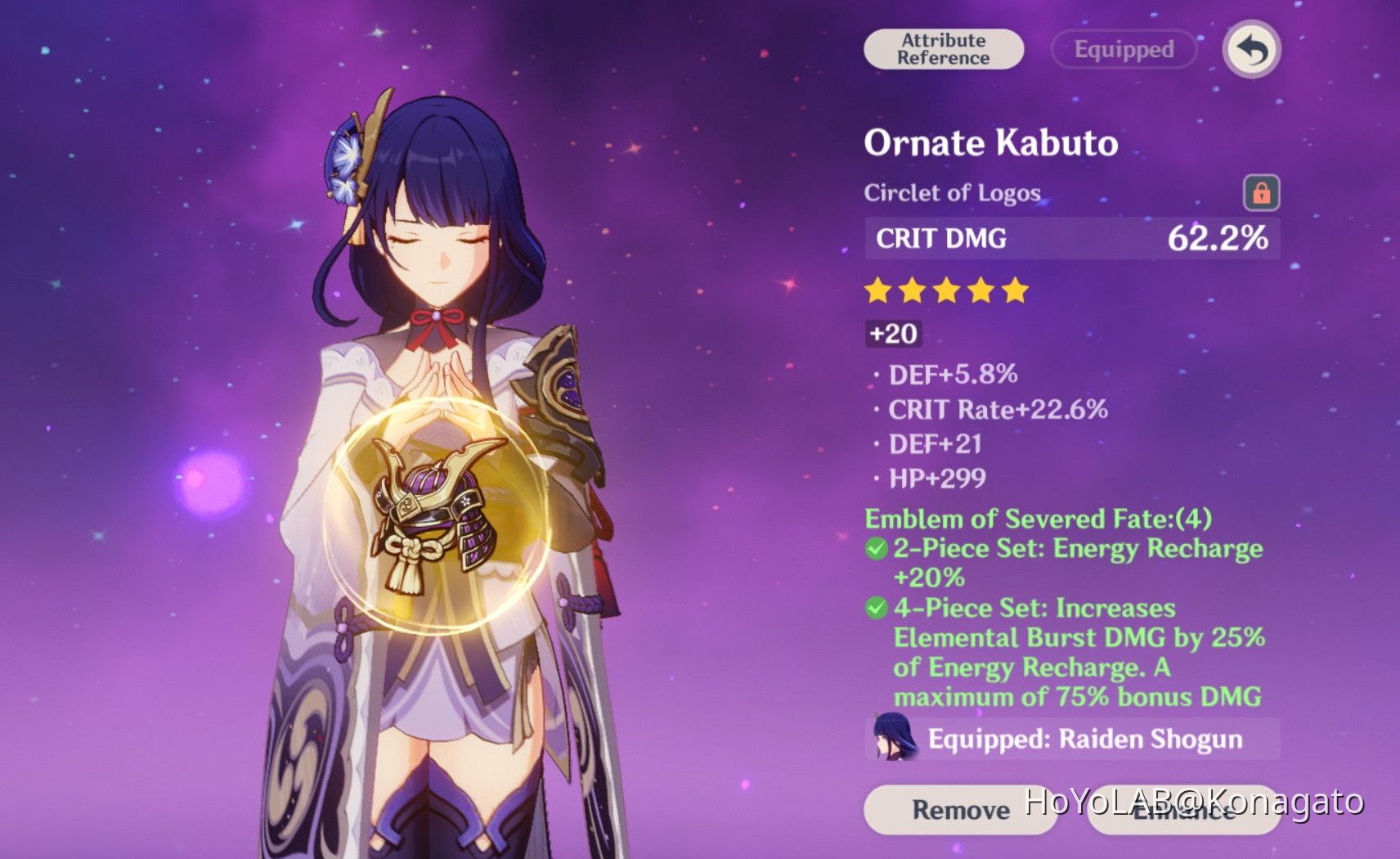 your circlet on your Raiden. Genshin Impact | HoYoLAB