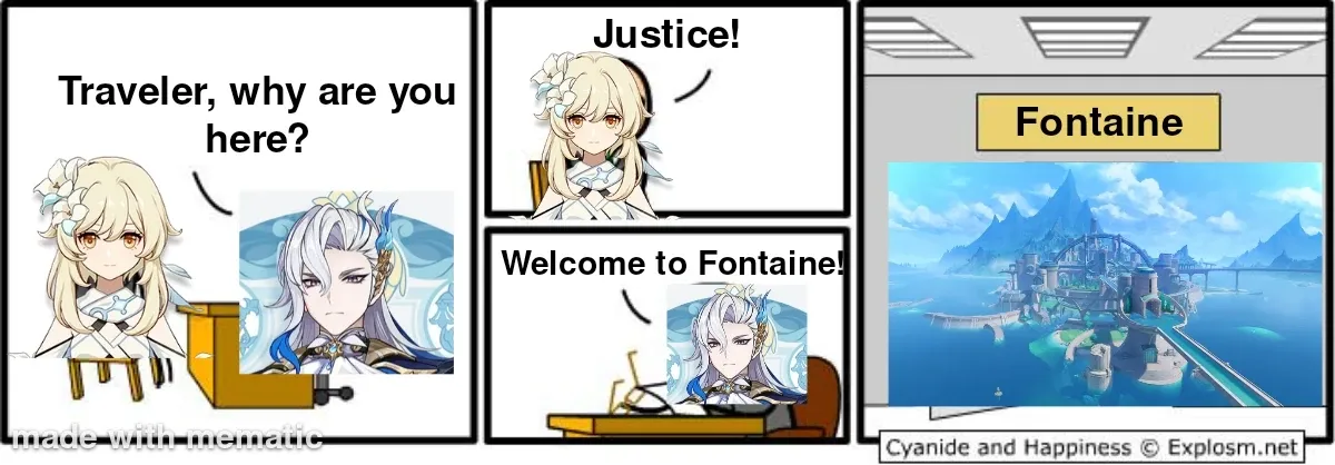 Fontaine Memes because i can Genshin Impact | HoYoLAB