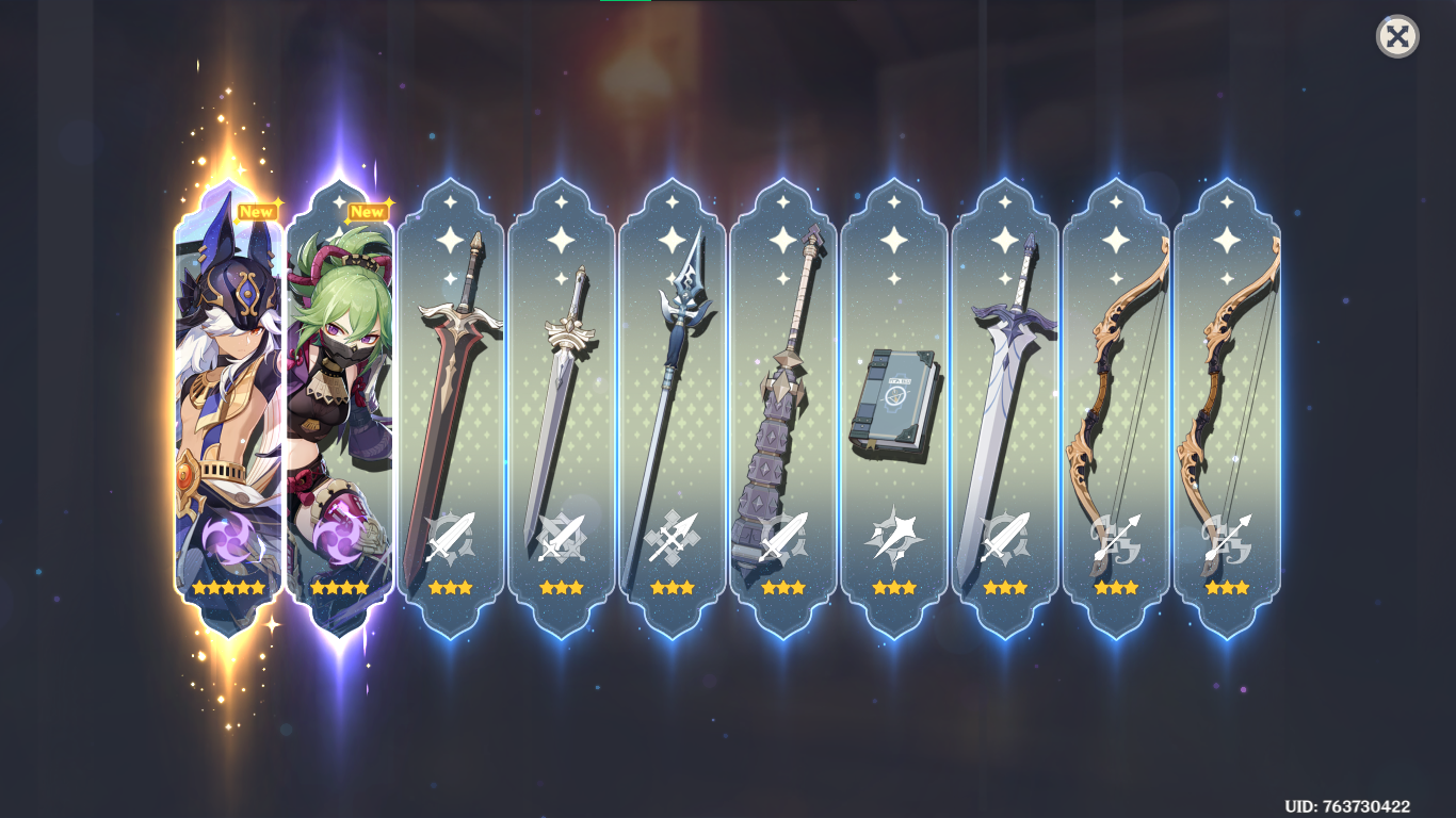 my first five star and my first double character pull Genshin Impact ...