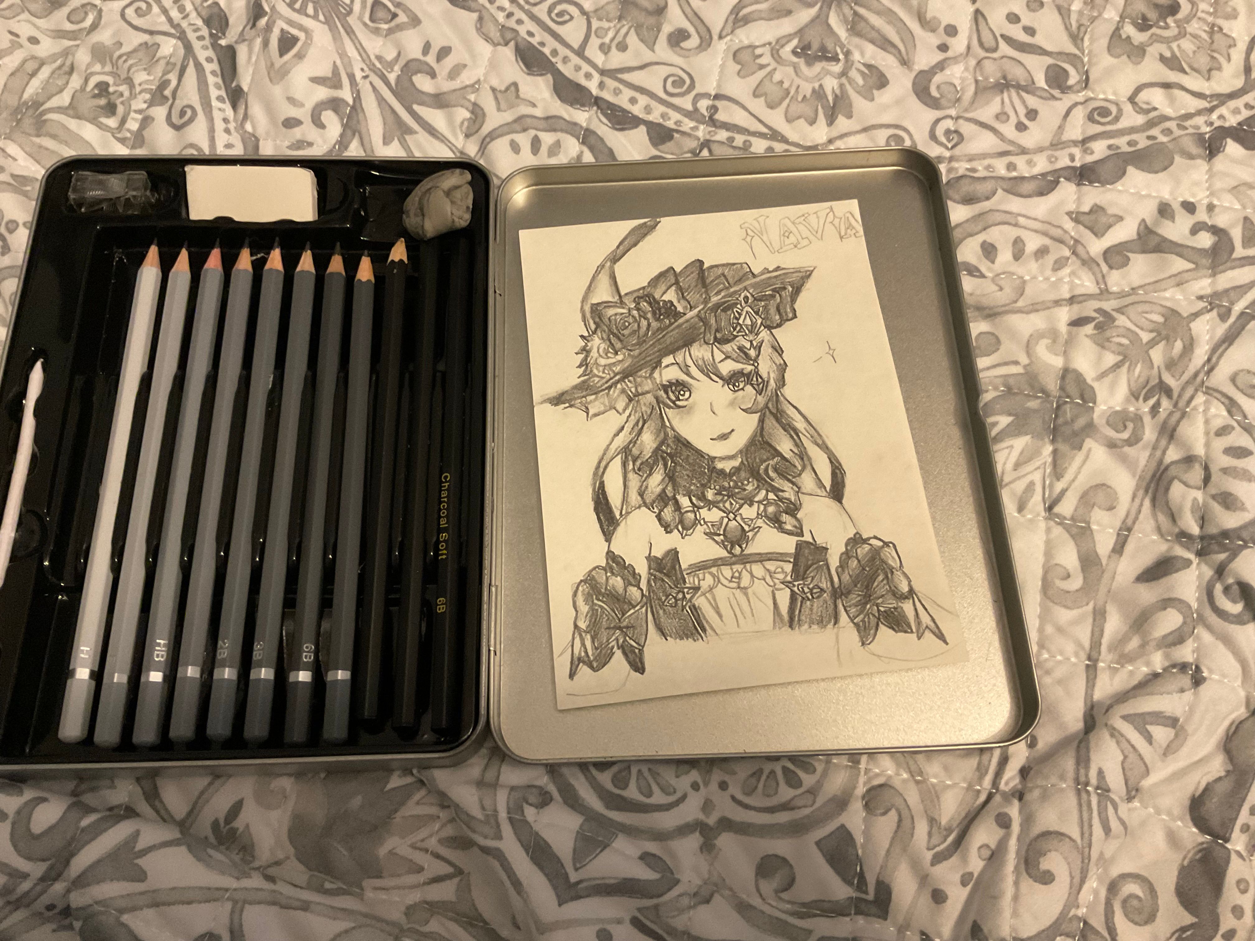 I drew my QUEEN NAVIA 💕 with this 5 DOLLAR KIT my mom bought me 🤷‍♀️😀 ...