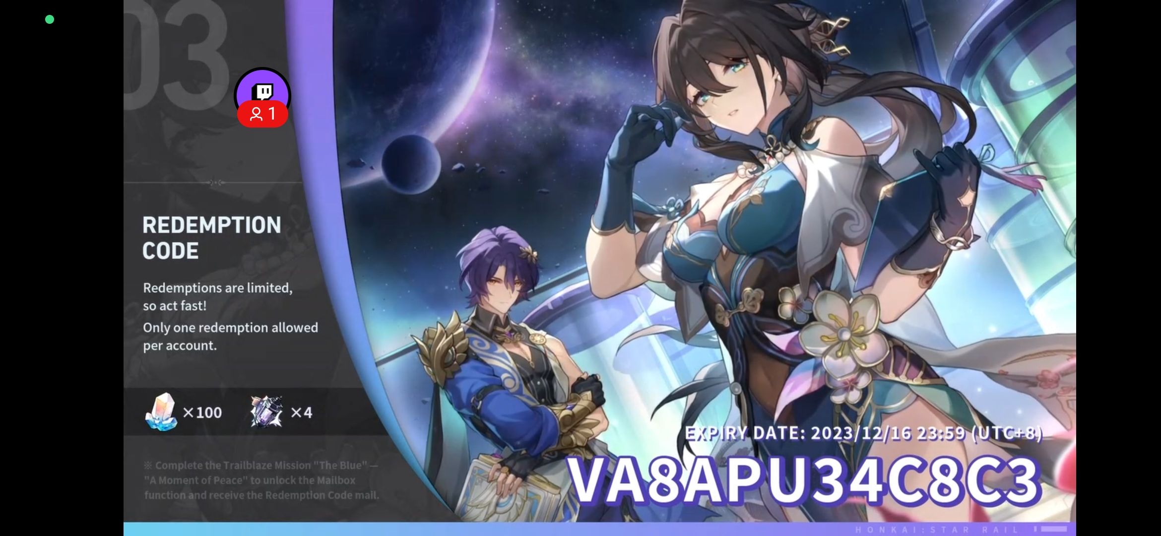 Code on Stream v1.6 and FREE doctor ratio soon Honkai: Star Rail | HoYoLAB