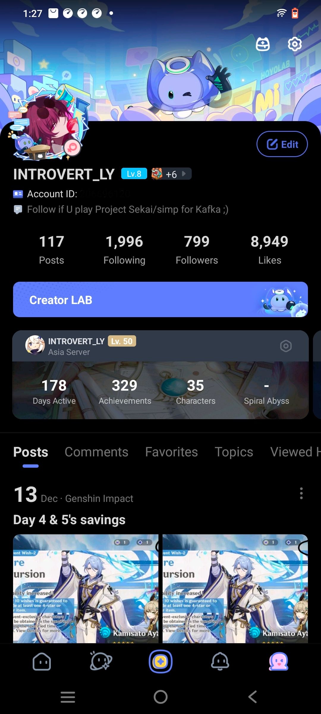 I just need one more follower~ | HoYoLAB