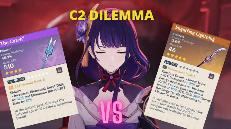 Is Engulfing Lightning priotized for C2 Raiden than catch? Genshin ...