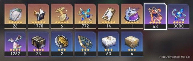 Day 171 | 𝐇𝐒𝐑 progress: Inventory update | +60 Honkai: Star Rail | HoYoLAB