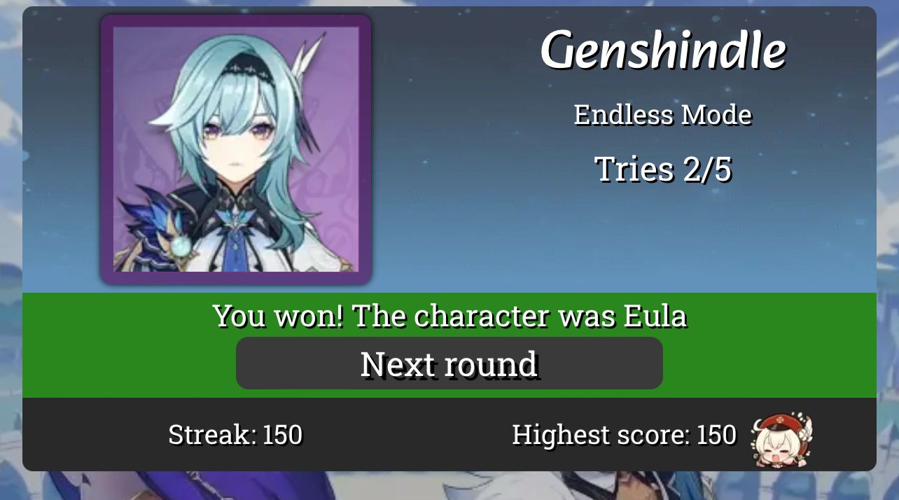 Genshindle new top score Genshin Impact | HoYoLAB