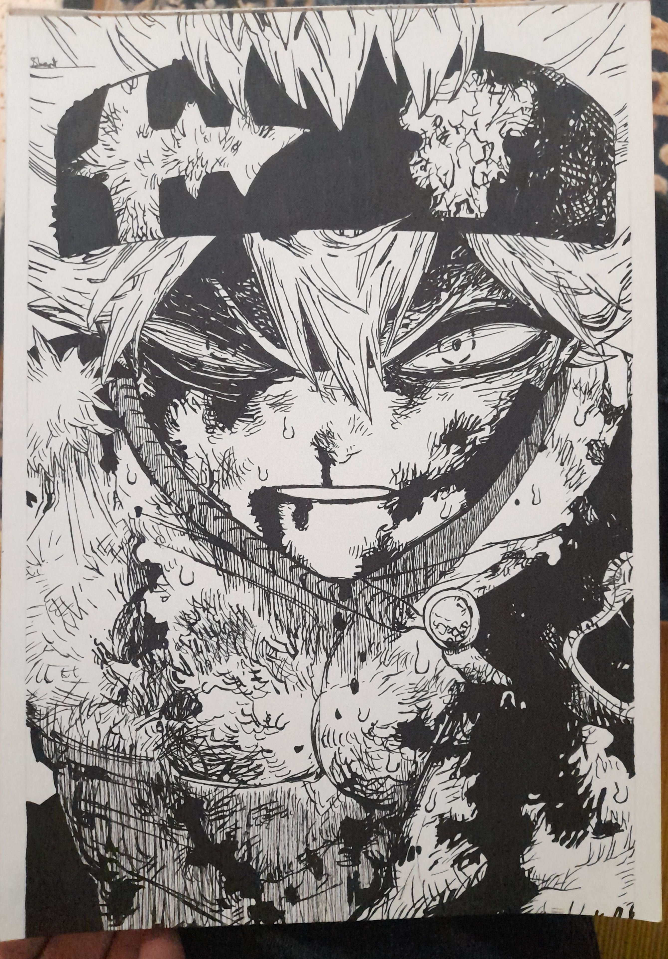 Just finished drawing asta | HoYoLAB