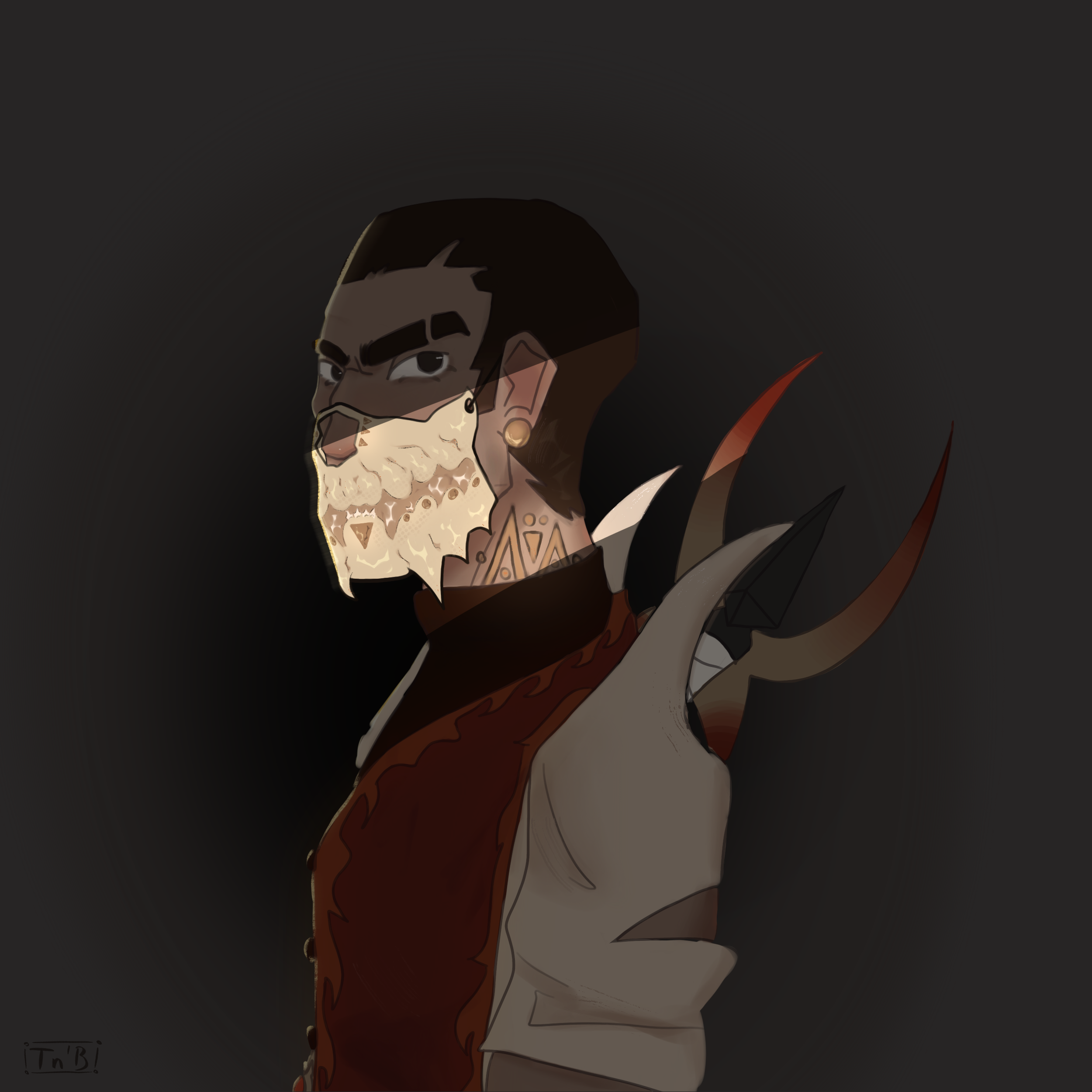 Omar (OC) but as a villain 🏴‍☠️ (I never finish my drawings 💀) Genshin ...