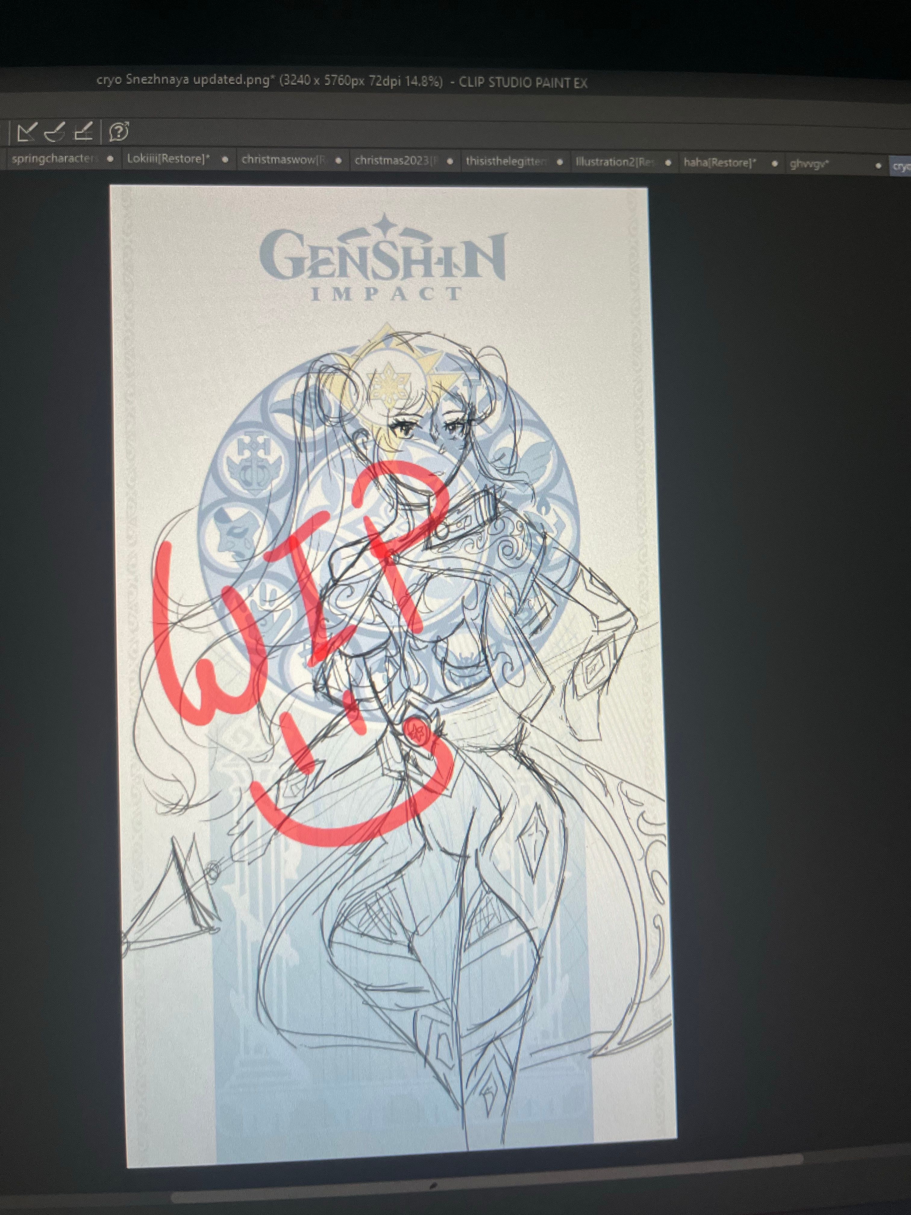 Yurrrr we sketchin my genshin oc 💪💪 I’ll have the full image by ...