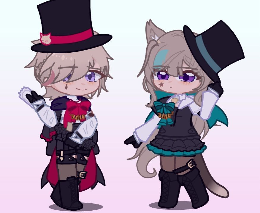 A somewhat redesign of my Lyney and Lynette Genshin Impact | HoYoLAB