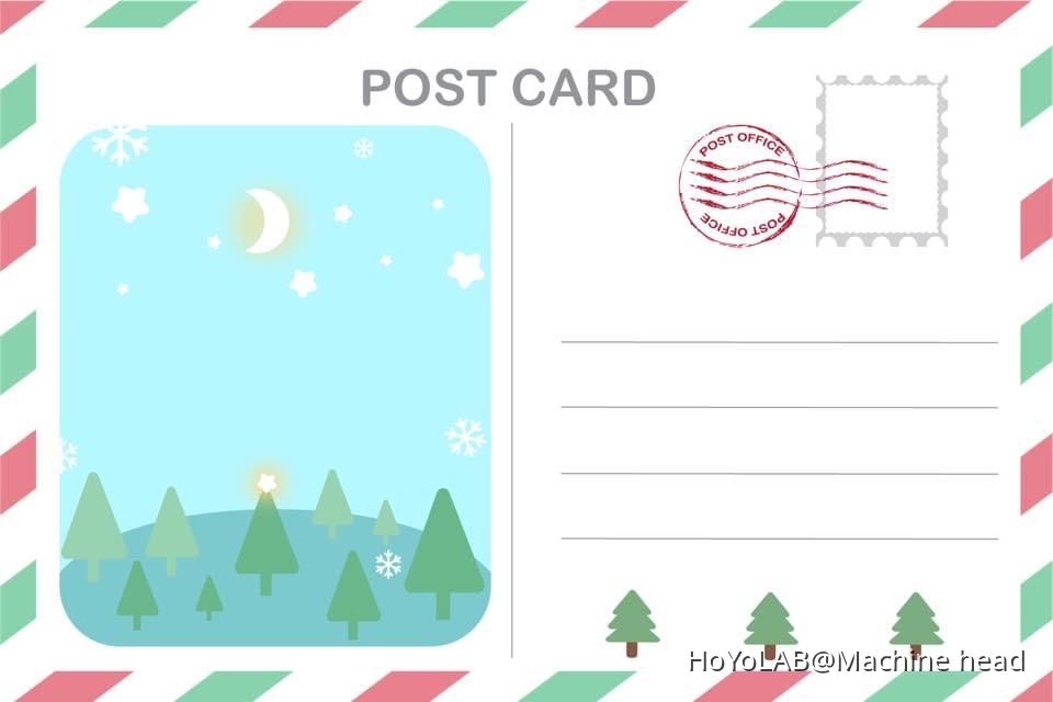 made digital postcard and stamp for Xmas and new year 🎄 | HoYoLAB