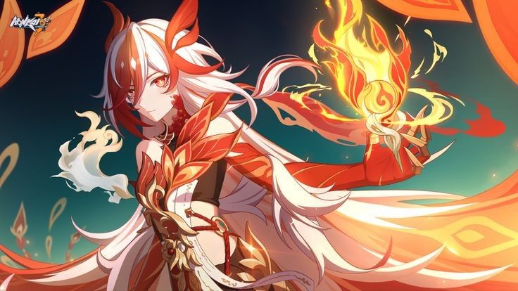 Spoiler Re-draw Garuda Hua from cutscene from moment plot of moon Kiana ...