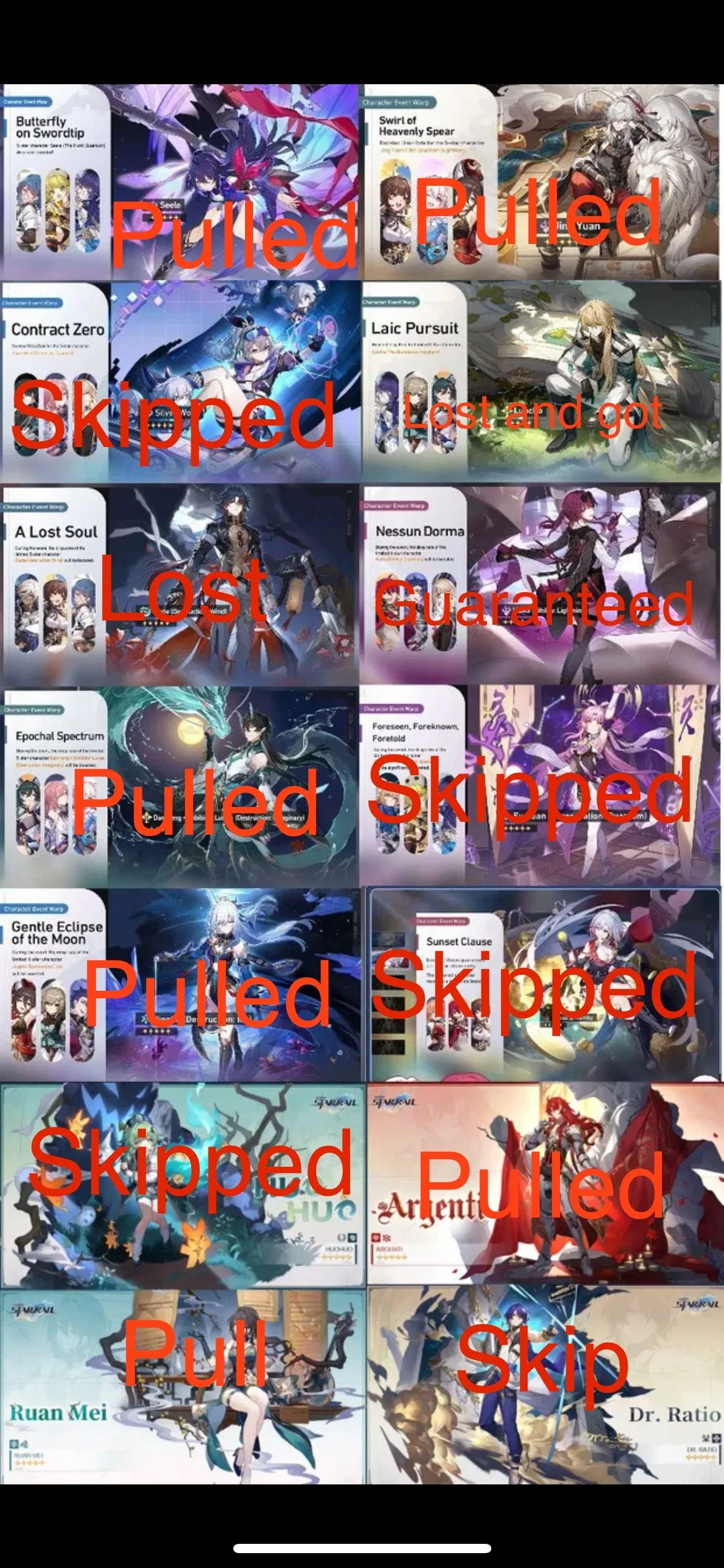 HSR pulls Honkai: Star Rail | HoYoLAB