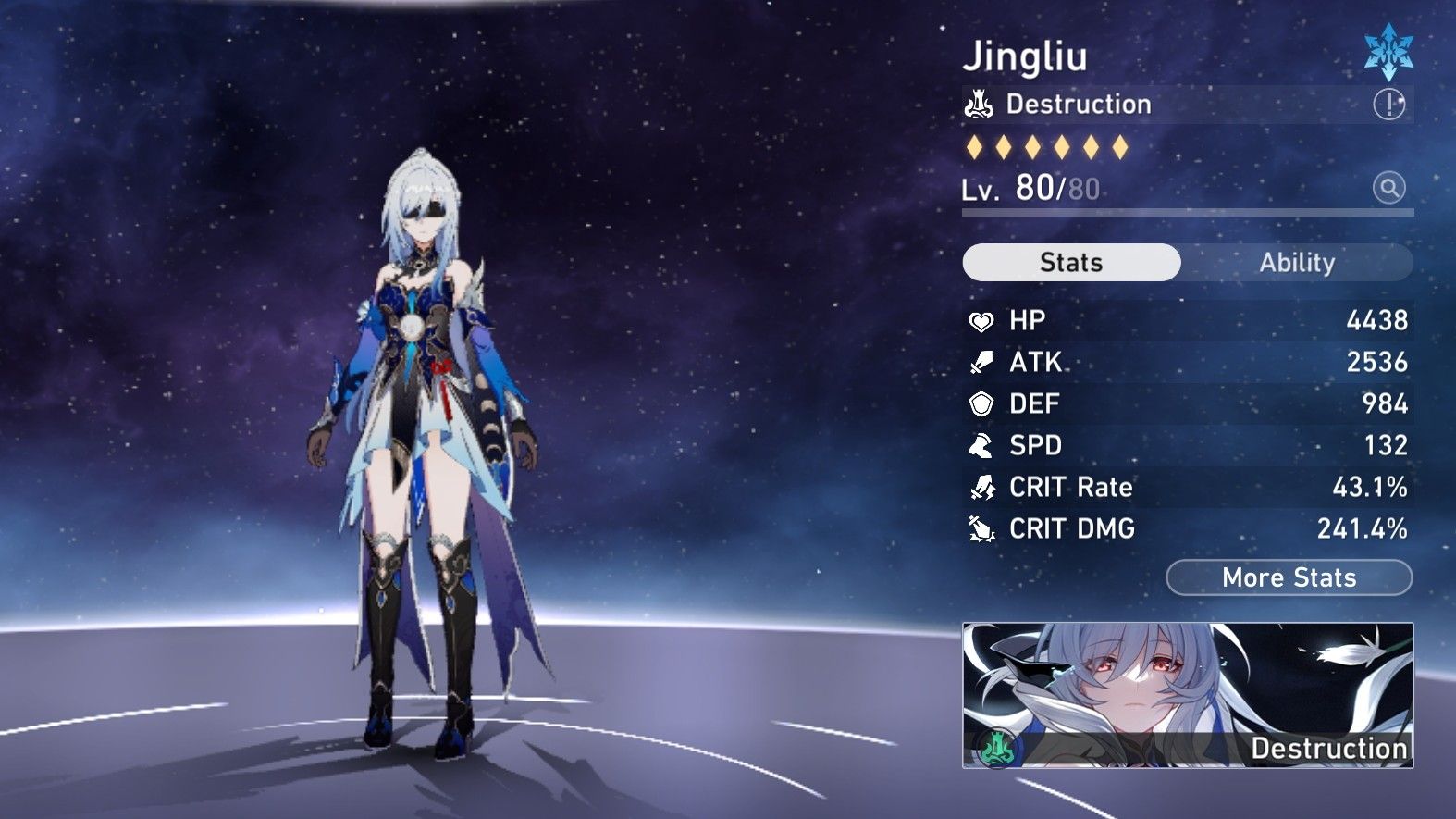 My Final build for Jing Liu,I'll stop farming her relic for a while,i ...
