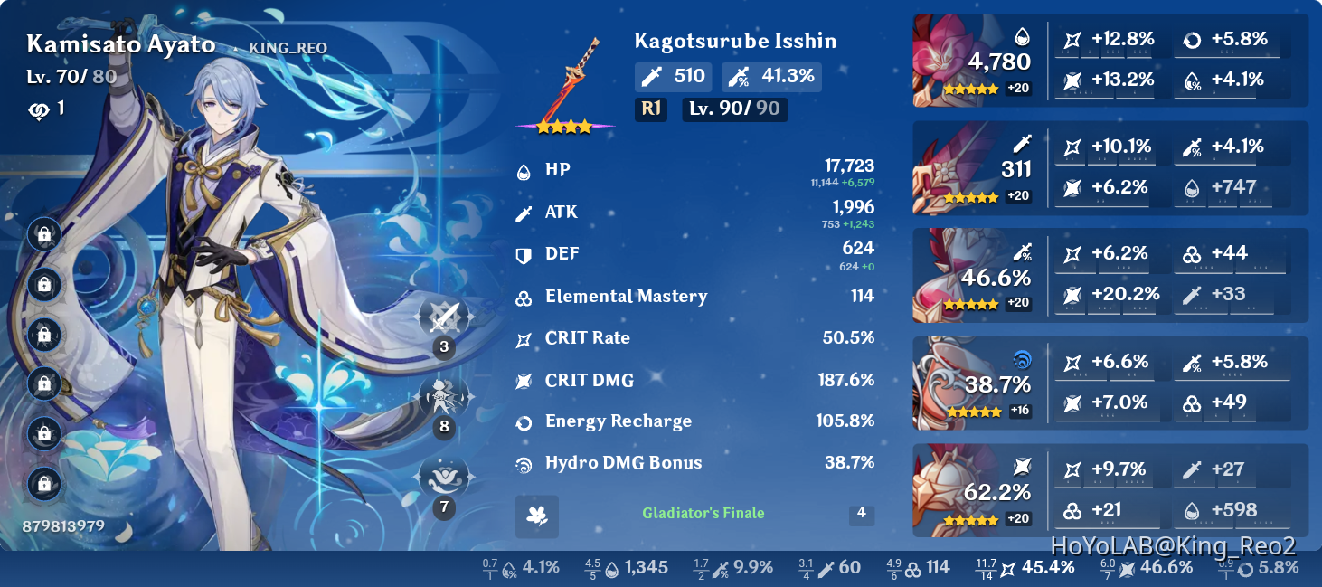 can someone please help me with my ayato build.. Genshin Impact | HoYoLAB