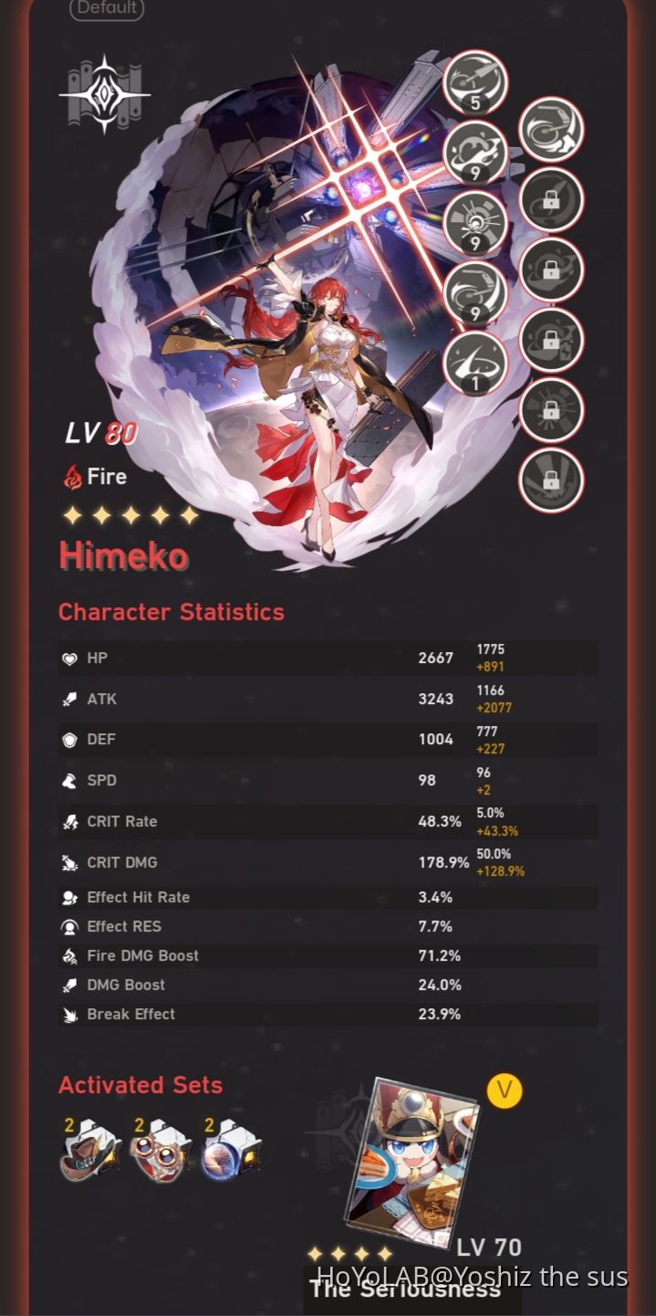 My new and Improved Himeko sensei build ️🔥 (YATTA!) Honkai: Star Rail ...